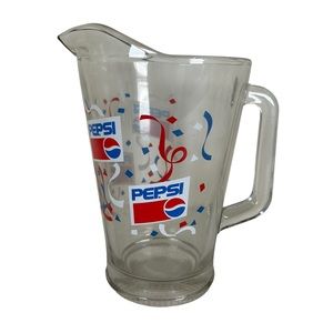 Pepsi | Dining | Vintage Pepsicola 98s Soda Glass Pitcher Confetti ...